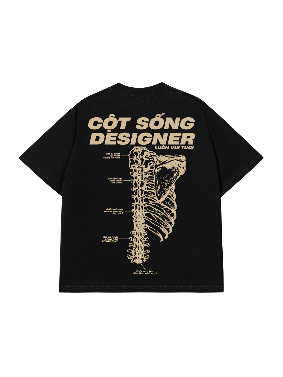 Áo Thun Cột Sống Designer – Luon Vuituoi