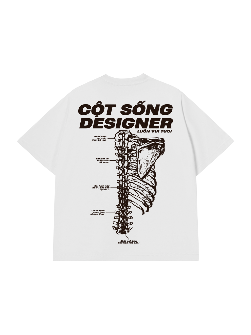 Áo Thun Cột Sống Designer – Luon Vuituoi